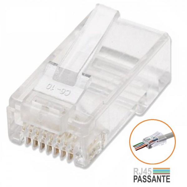 Ficha Rj45 Modelar Cat6 Passante